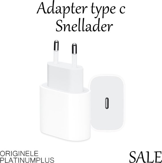 Apple 20W USB-C oplader - Snellader iPhone - Wit | bol.com