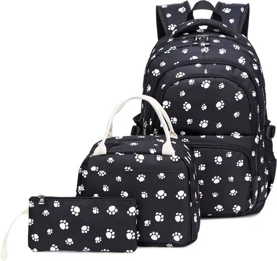 3set - Puppy Paw Print - Backpack - unisex - 35L - Large | bol.com