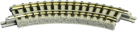 7297018 Z Rokuhan rails (met ballastbed) Gebogen rails 45 ° 70 mm 4 stuk(s) | bol.com