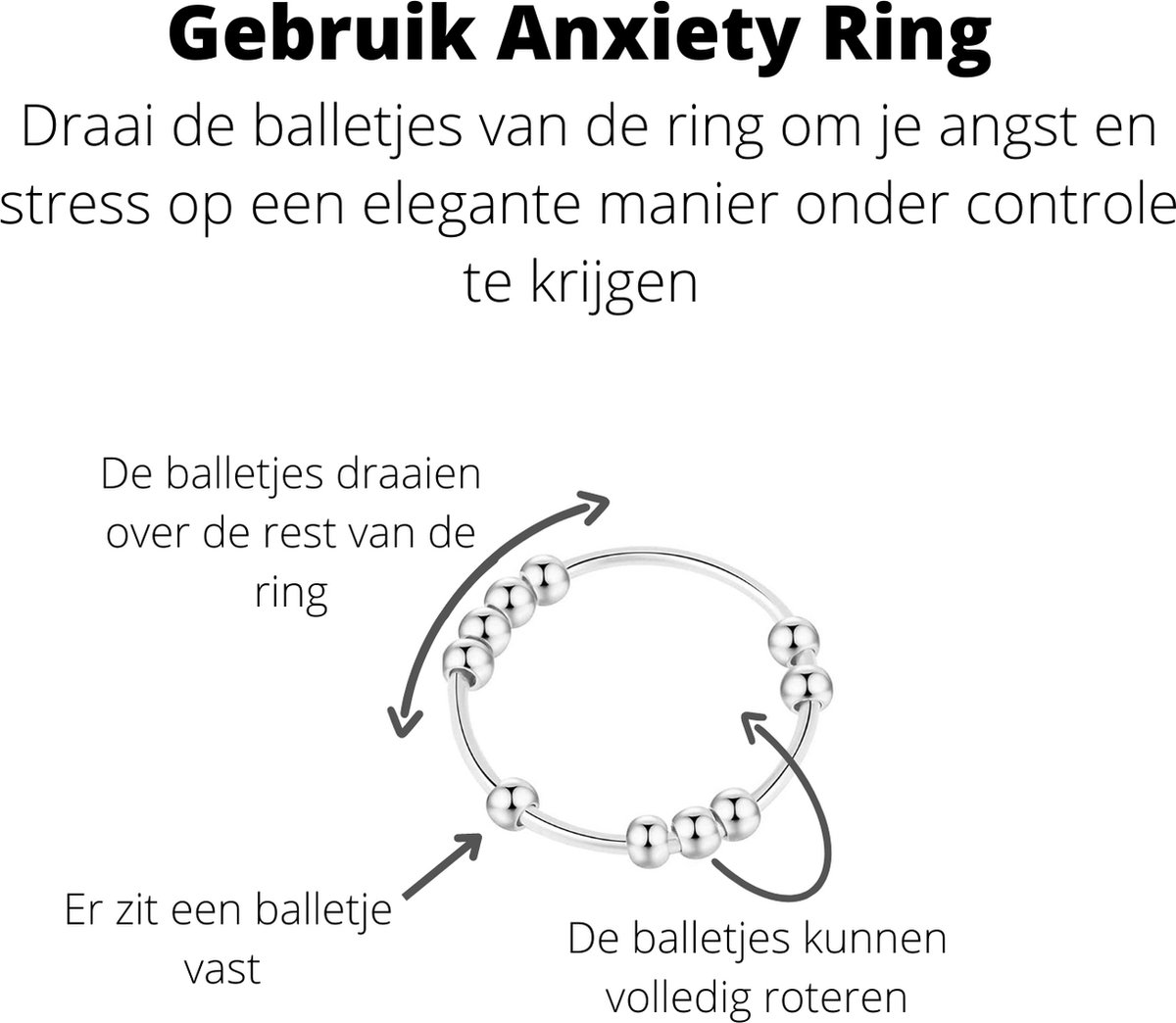 Anxiety Ring - Stress Ring - Fidget Ring - Anxiety Ring For Finger ...