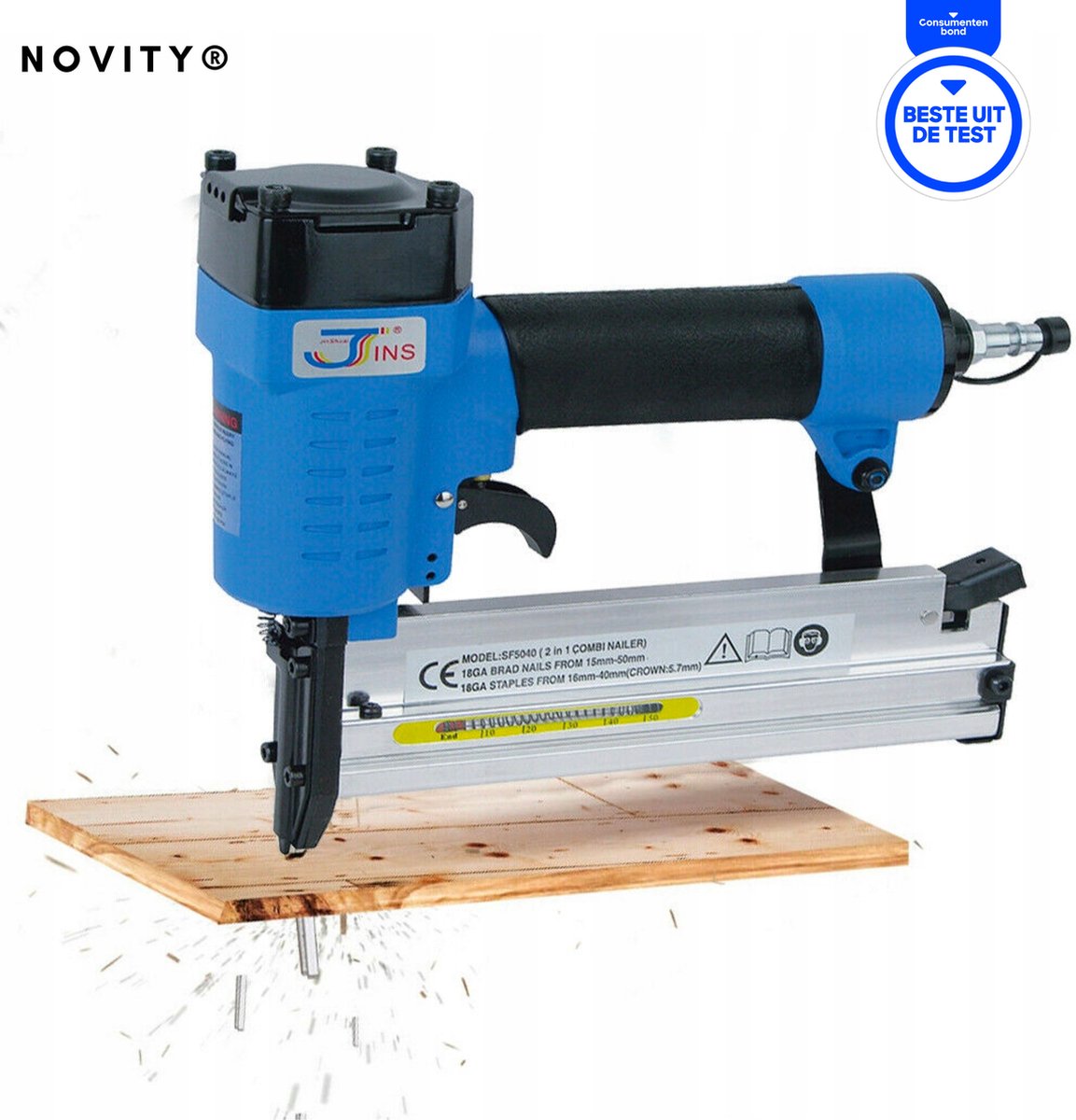 Novity® | 2-in-1 Spijkerpistool - Nietpistool - Tacker - Nagelpistool ...