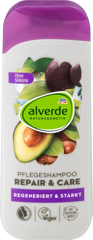 alverde NATURKOSMETIK Shampoo Repair Bio-Avocado, Bio-Sheabutter, 200 ...