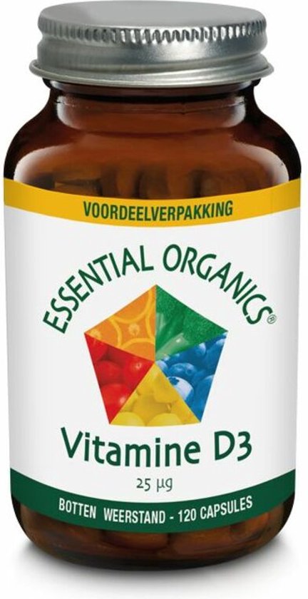 Essential Organics Vitamine D3 25mcg (120ca) | bol.com