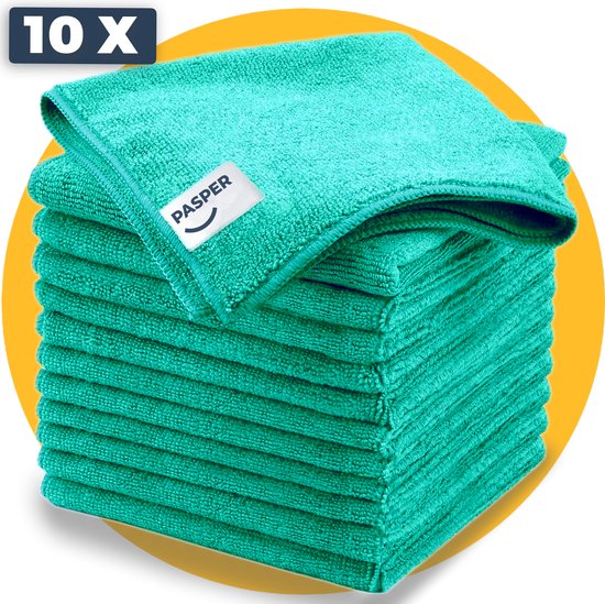 Microvezeldoekjes Pasper Groen - 10 stuks van 40 x 40 cm ...
