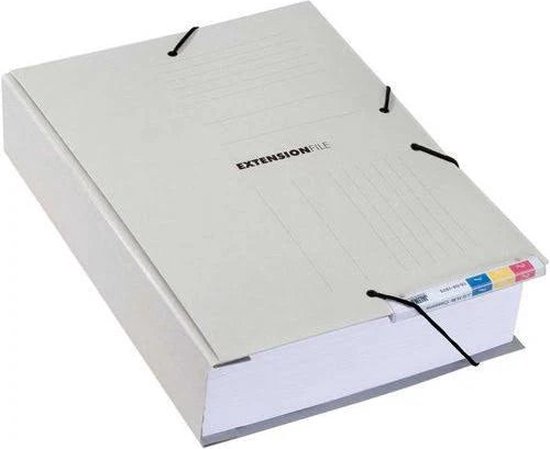 Dossiermap Djois Extension File 70mm 335gr grijs | 5 stuks | bol