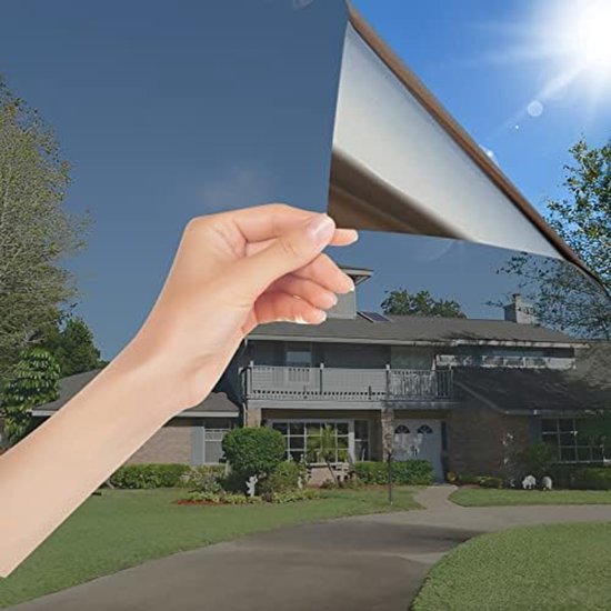 Raamfolie anti inkijk spiegeleffect - Raamfolie zelfklevend - Raamfolie ...