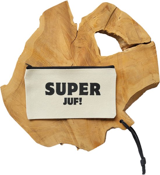 Juf bedankje - juf cadeau - Super Juf - Etui - Pennenzak - Collega ...