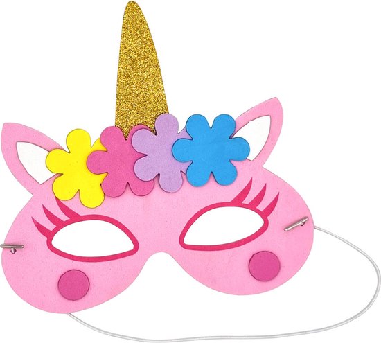 Masker Unicorn DIY Knutselset Kind Hobby & Creatief - Foam Zelfklevend ...