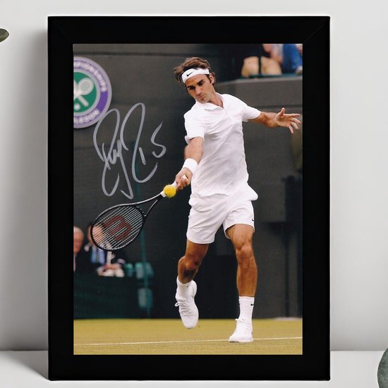 Roger Federer Ingelijste Handtekening – 15 x 10cm In Klassiek Zwart ...