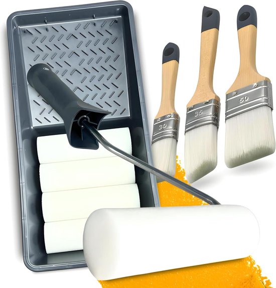 Professionele verfroller set 10-delig - schilderset incl. 5 ...