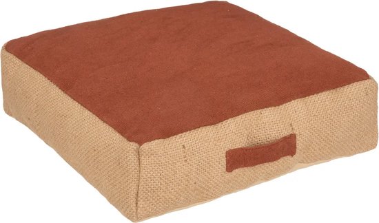 Atmosphera Vloerkussen Saigon - beige/terracotta - jute/katoen - 48 x ...