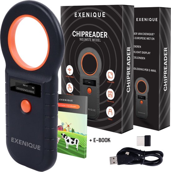 Exenique® Chipreader - Chiplezer voor alle dieren en huisdieren - Pro ...