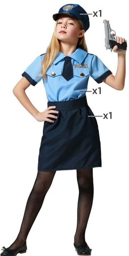 Kinderkostuum Politievrouw - 3-4 Jaar | bol