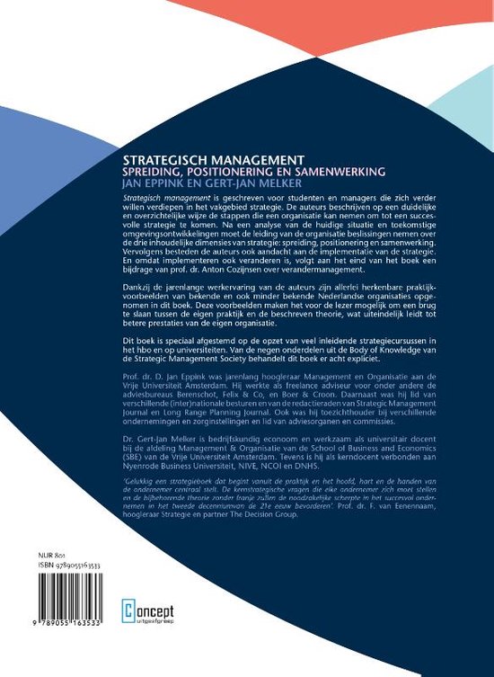 Strategisch management | 9789055163533 | Jan Eppink | Boeken | bol