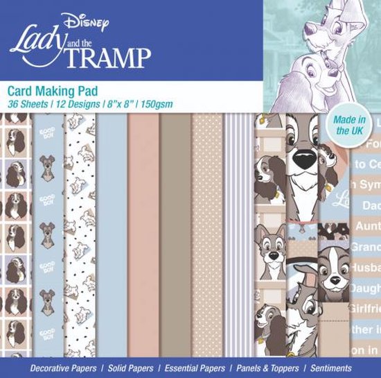 Lady & the Tramp - Card Making 8x8 Pad | bol