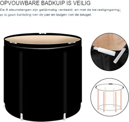 Zitbad - Bath Bucket - Bad Bucket - 75x68cm - Zwart | bol