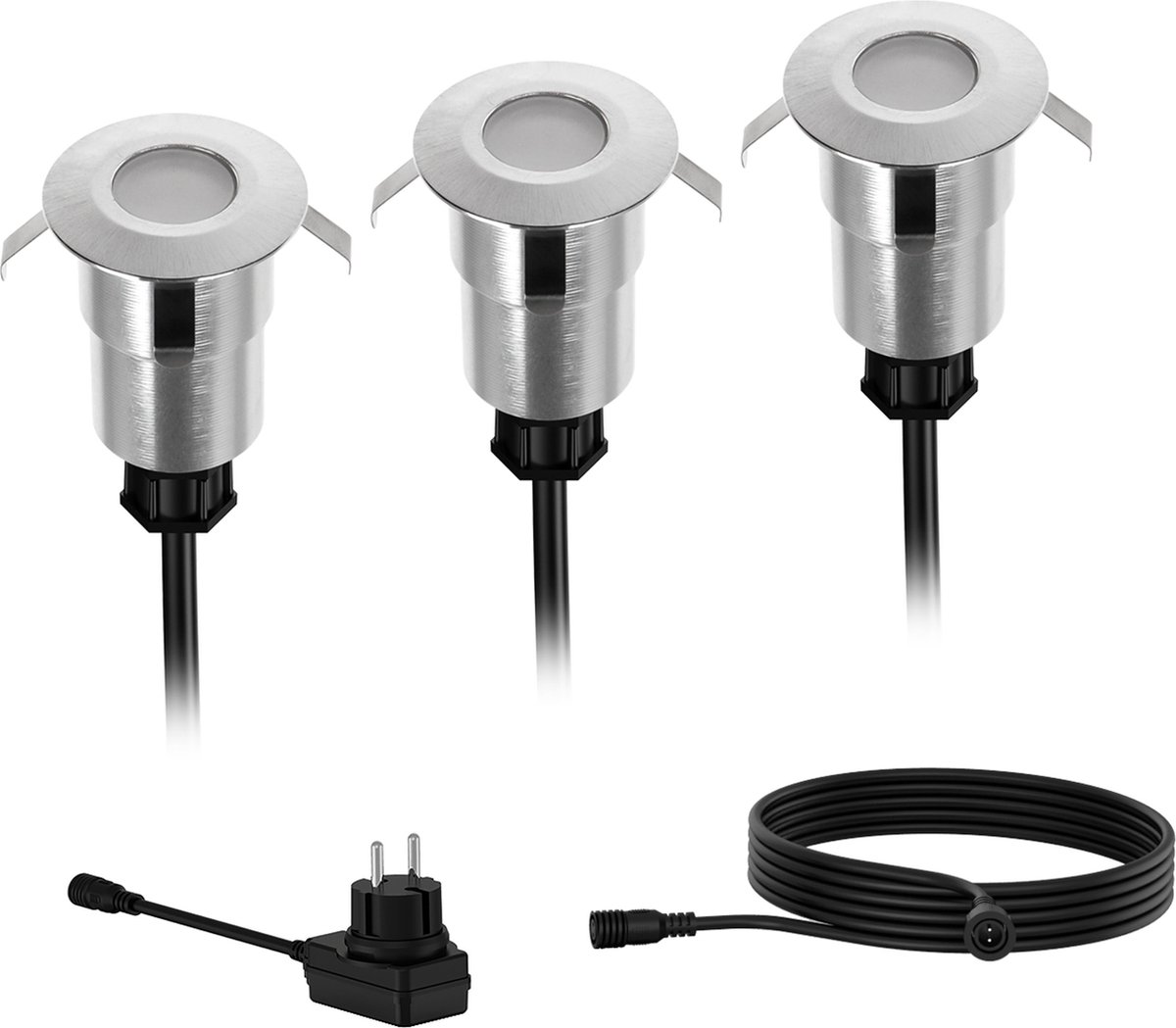 Philips GardenLink Spore 24V grondspot - zwart - set van 3 | bol