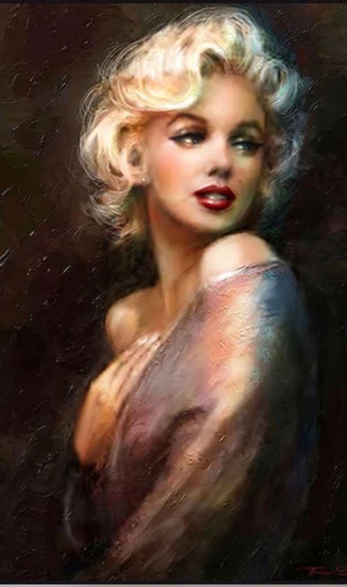TOPMO- Marilyn Monroe Portret- 40X50CM- Diamond painting pakket - HQ ...