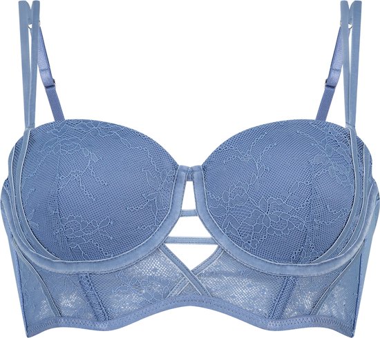 Hunkemöller Molly Padded Underwired Strapless Bra Blauw E75 | bol