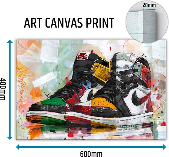Sneaker canvas retro high colourway 60x40 cm | bol