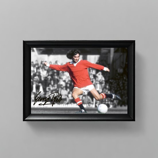 George Best Ingelijste Handtekening – 15 x 10cm In Klassiek Zwart Frame ...