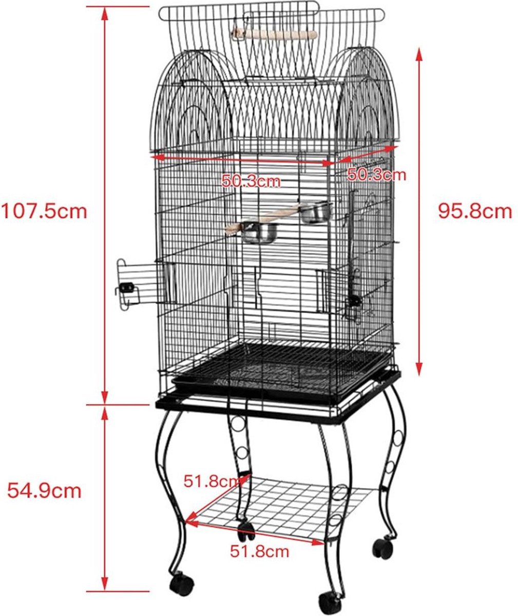 Cage à perroquets - Cage à perruches - Grande cage à oiseaux d ...