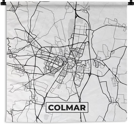 Wandkleed - Wanddoek - Frankrijk - Kaart - Colmar - Plattegrond ...