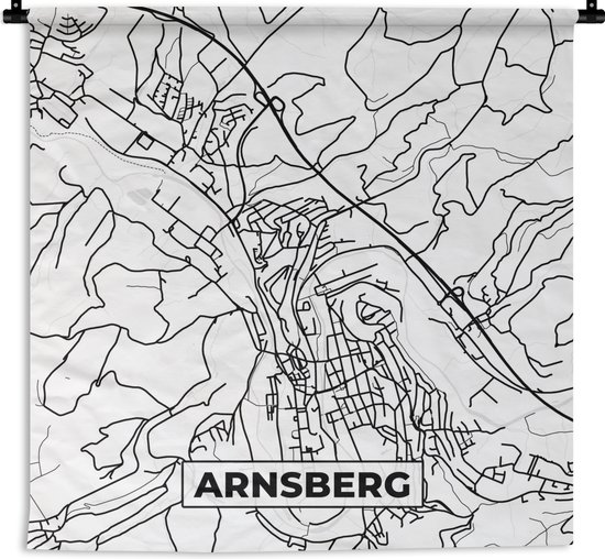 Wandkleed - Wanddoek - Arnsberg - Plattegrond - Kaart - Stadskaart ...