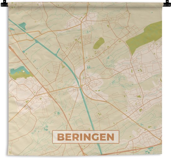 Wandkleed - Wanddoek - Plattegrond - Kaart - Stadskaart - België ...