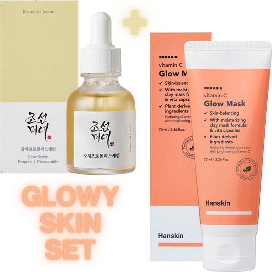 Korean Glowy Skin Set: Beauty of Joseon Glow Serum + Hanskin Glow Mask ...
