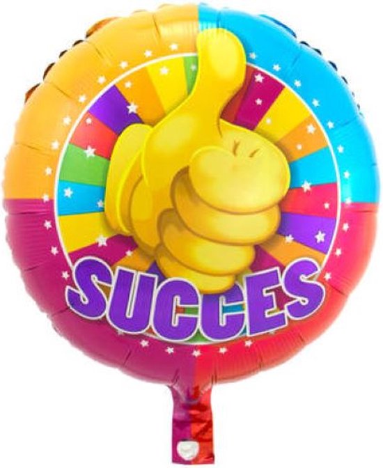 Folieballon Succes- Ballon Succes- 18 inch/45 cm- Ballon Duim omhoog ...