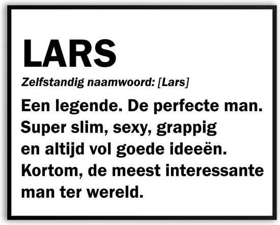 Lars Woordenboek Fotolijst met glas 50 x 70 cm - Prachtige kwaliteit ...