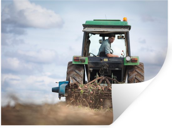Muurstickers - Sticker Folie - Tractor - Aardappel - Oogst - 120x90 cm ...