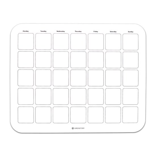 GreenStory - Sticky Whiteboard - Maandkalender XL | bol