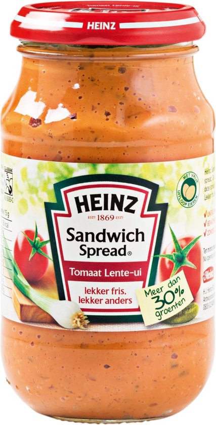 Heinz - Sandwich Spread Tomaat Lente-ui - 8x 303g | bol