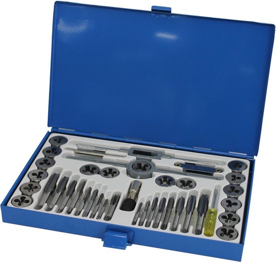 Tappenset - 40 delig - metrisch - staal - Tapset - Tappen set - JMC | bol
