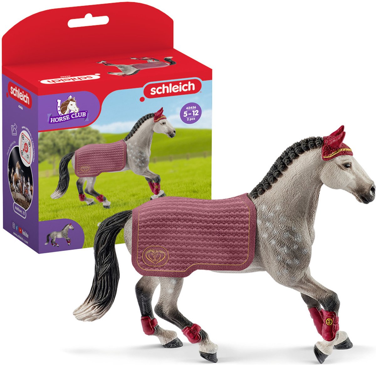 SLH42456 Schleich Horse Club - Trakehner Paard, Toernooiset, Figuur ...
