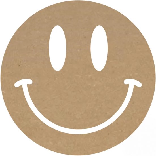 MDF Smiley, creatief, knutselen, deco, 6 stuks, 3mm mdf 20cm | bol