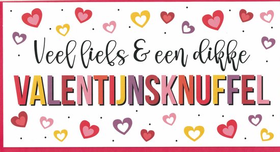 Wenskaart - Kaart - Valentijn - Veel liefs & een dikke ...
