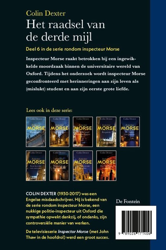 Inspecteur Morse 6 - Het raadsel van de derde mijl, Colin Dexter | 9789026171406 | Boeken | bol