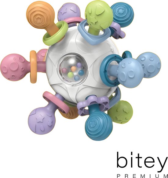Bitey - Rammelaar Baby - Speelgoed - Bal - BPA-vrij - Grijp- en bijtspeelgoed - Spelen... | bol