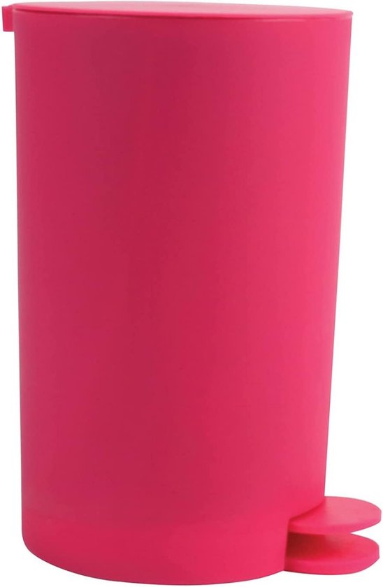 Afvalbak voor badkamer of keuken, inhoud: 3 l, fuchsia, 30 x 20 x 15 ...