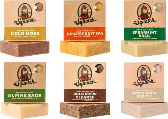 Dr. Squatch Soap voor Mannen - Zeep Body Bar voor onder de Douche - (6x ...