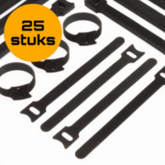 Kabelbinders klittenband - kabel organiser - velcro tie wraps - 25 ...