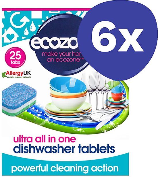 Ecozone Ultra all in one Vaatwastabletten - (6x 25 stuks) | bol