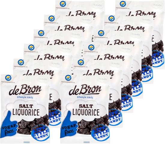De Bron | Salt Liquorice (Zoute Dropklavertjes) | 12 stuks | 12 x 100 ...