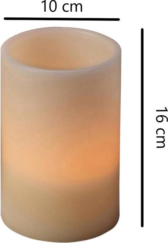 Led Kaars - Kunst kaars - Stomp - Excl batterijen - 16 x 10 cm ...