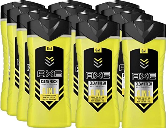 Axe Douchegel 6 in 1 | You Clean Fresh | 250 ml - Voordeelverpakking 12 ...
