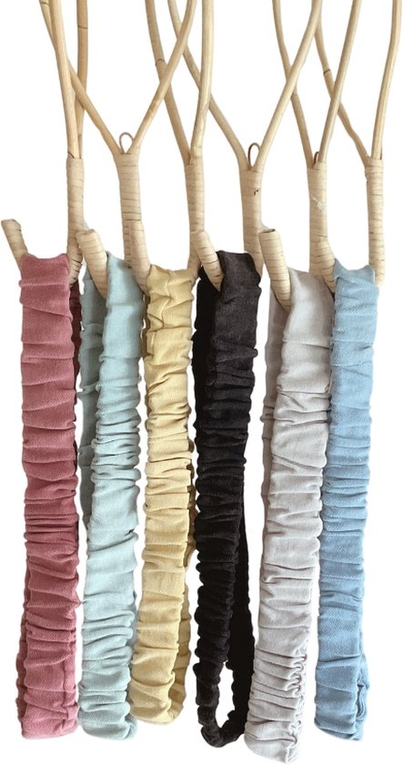 hiPPs Stijlvolle Handdoek Elastieken TAUPE Stonewashed, Sterk en ...