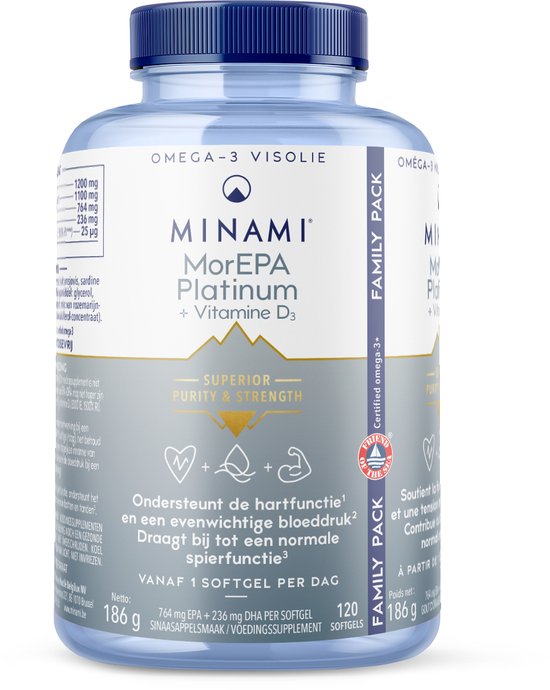 Minami MorEPA Platinum - Visolie met D3 - Voor hart, hersenen en ...